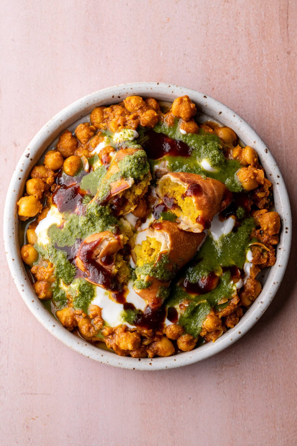 Chole Samosa Chaat - Masala and Chai
