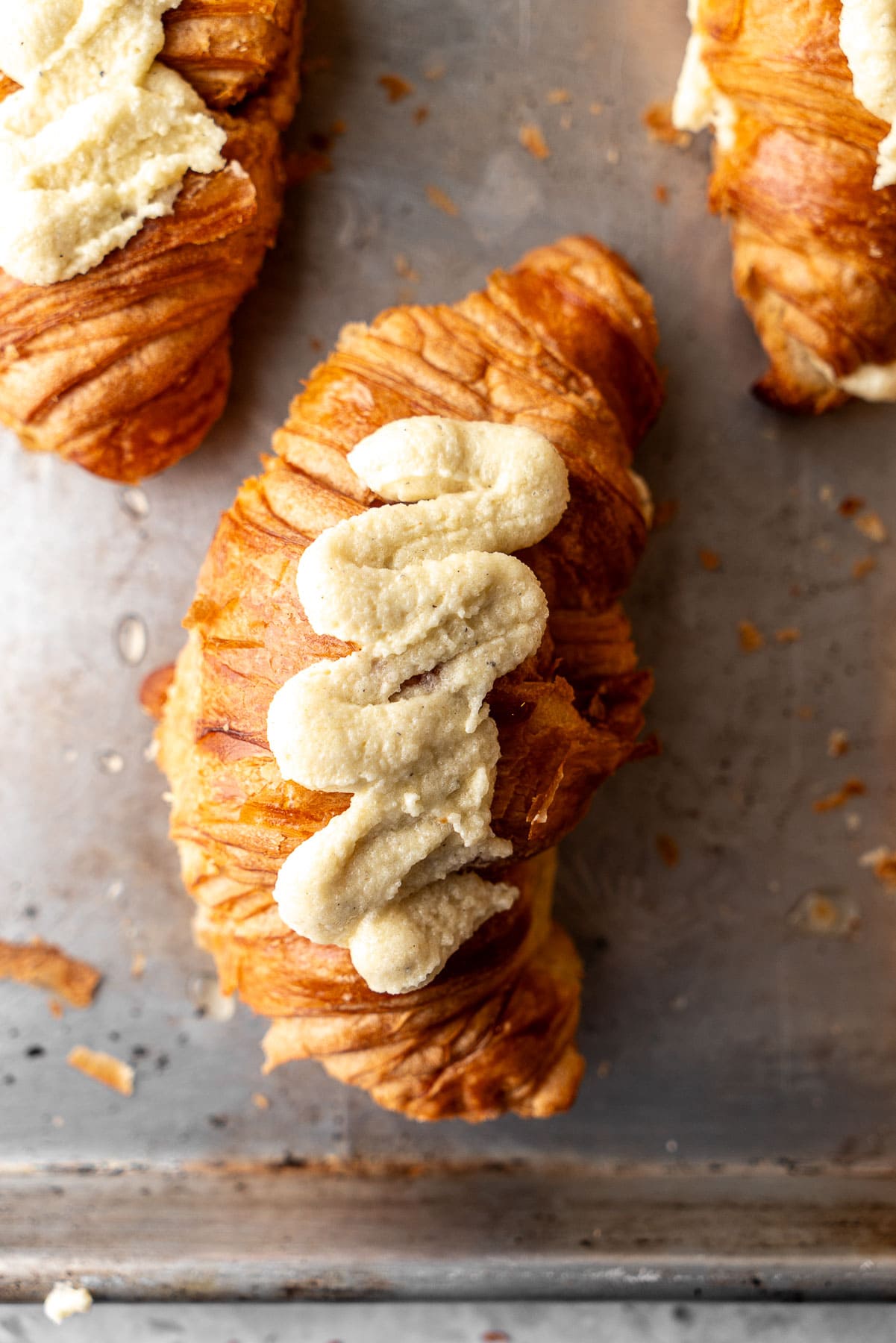 Indian-Fusion Almond Halwa Croissants - Masala and Chai