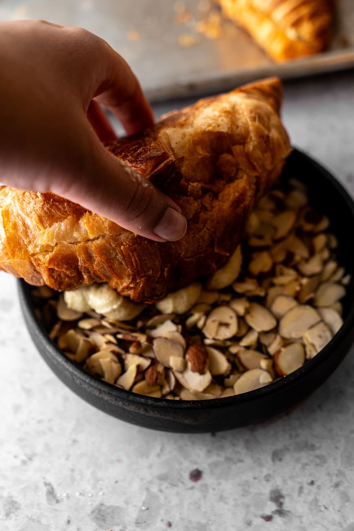Indian-Fusion Almond Halwa Croissants - Masala and Chai