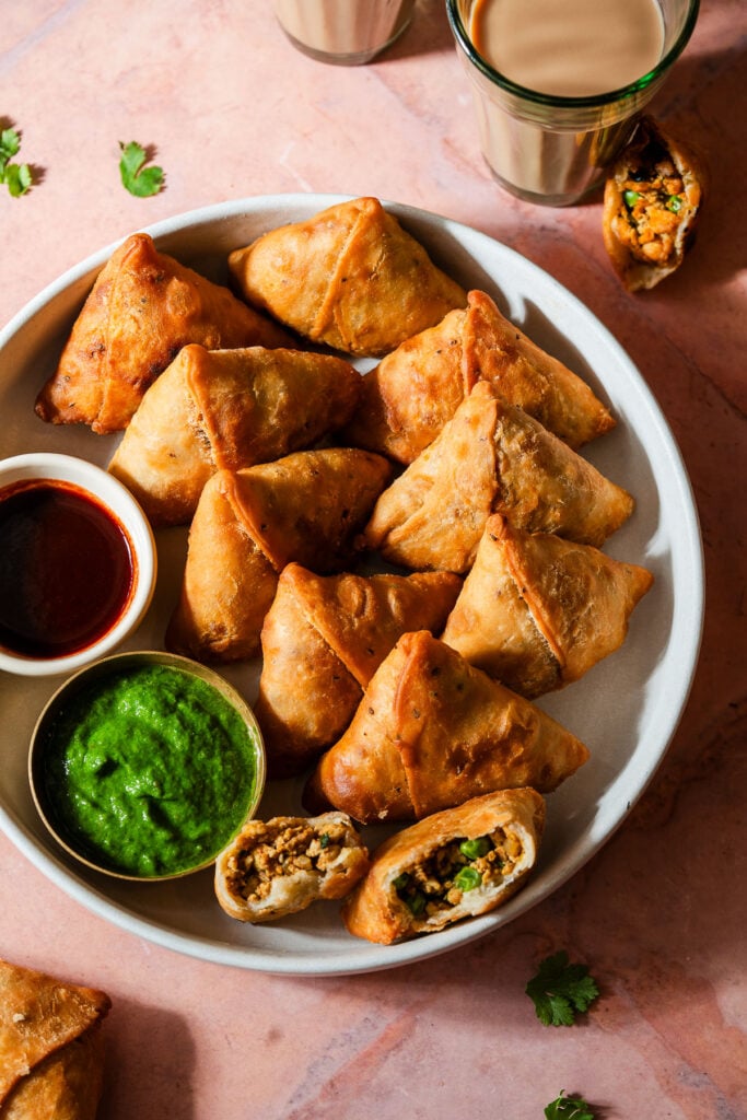 Chicken Keema Samosas - Masala and Chai