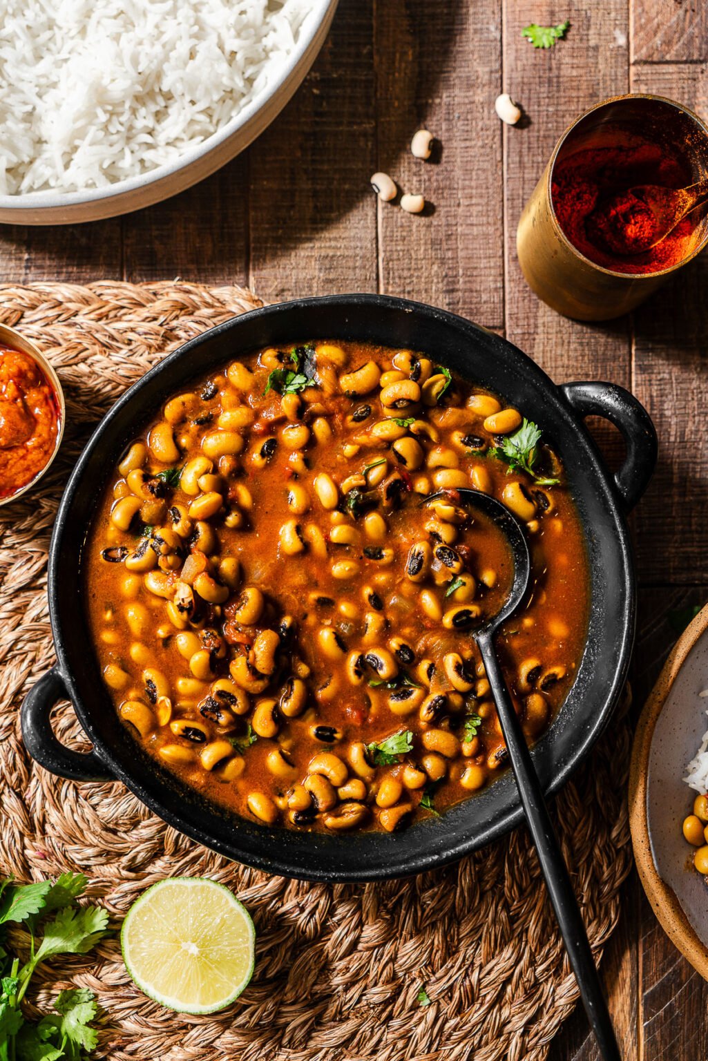 Lobia Masala (Black Eyed Peas Curry) - Masala and Chai
