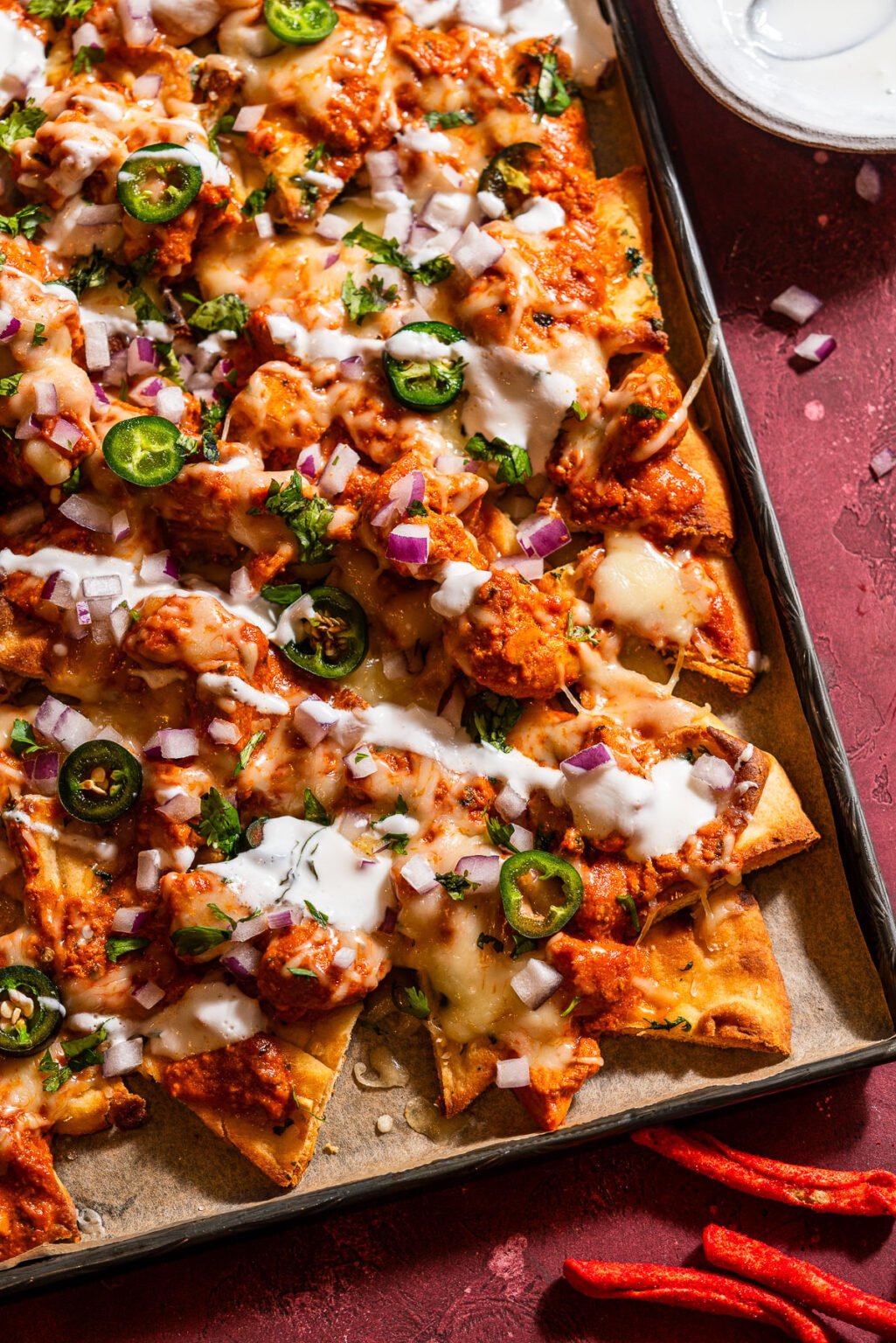 Butter Chicken Naan-chos - Masala and Chai