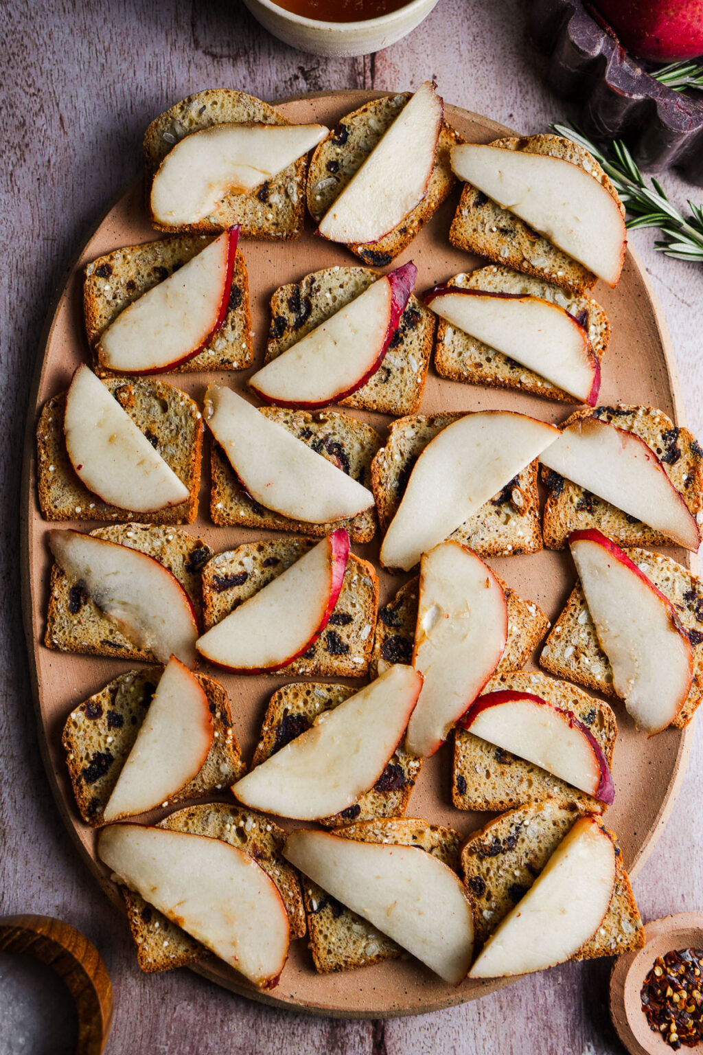 Pear Brie Cracker Bites - Masala and Chai