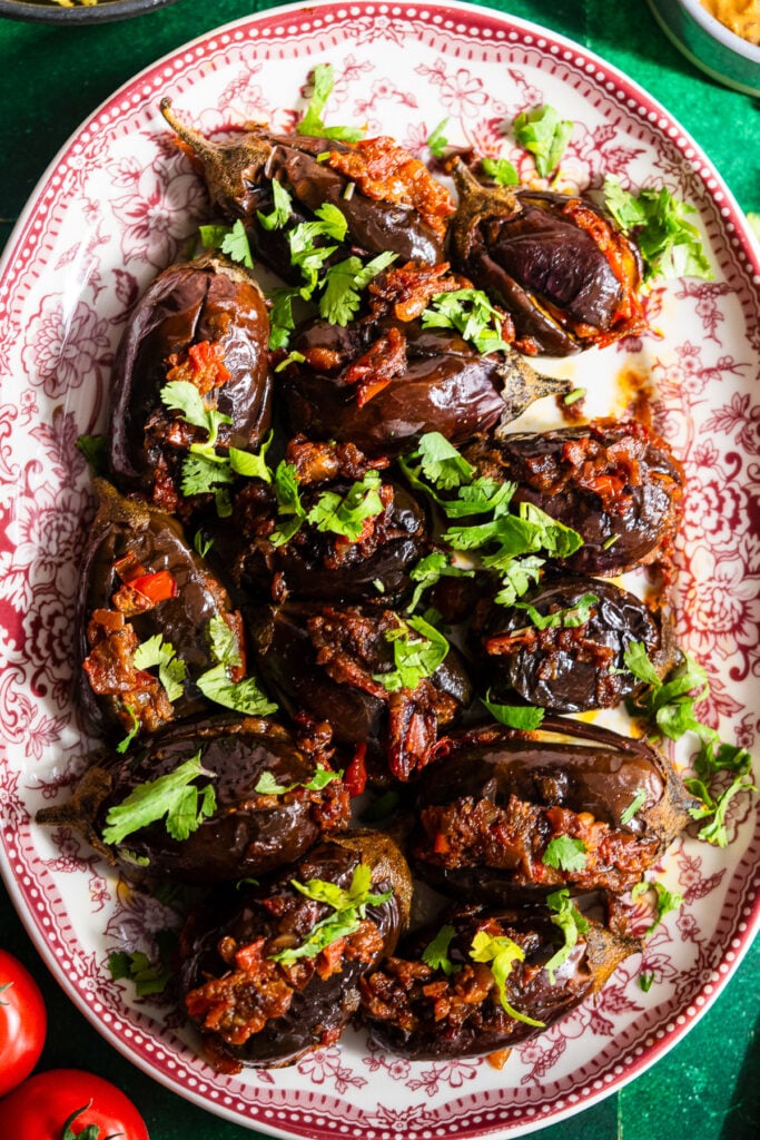 Indian Stuffed Eggplants (Bharwa Baingan) - Masala and Chai