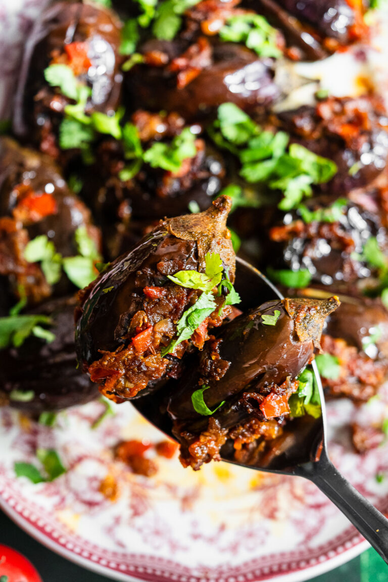 Indian Stuffed Eggplants (Bharwa Baingan) - Masala and Chai